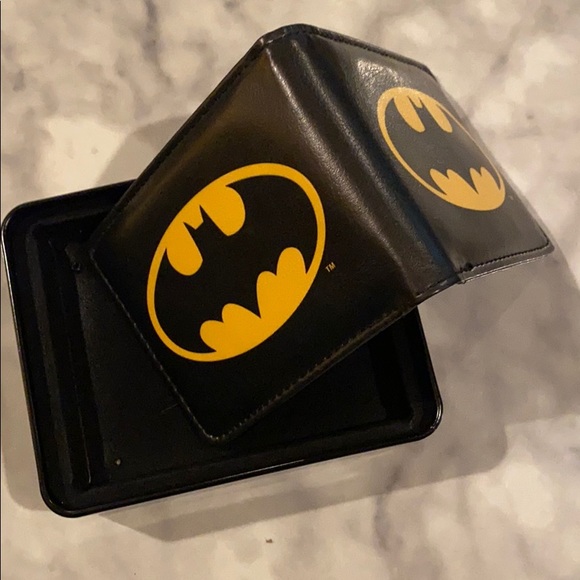 Batman | Bags | Batman Black Yellow Logo Bifold Walletnew | Poshmark